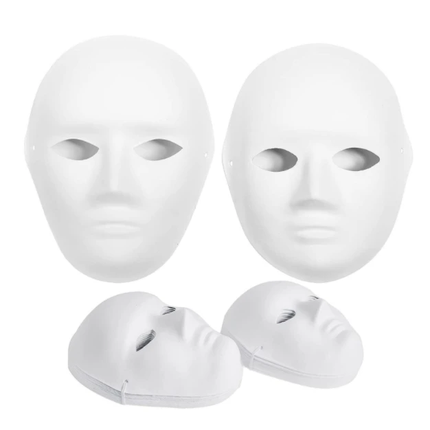 DIY Anime Pulp Mask Half Face Hand-painted Cat Mask Masquerade ...
