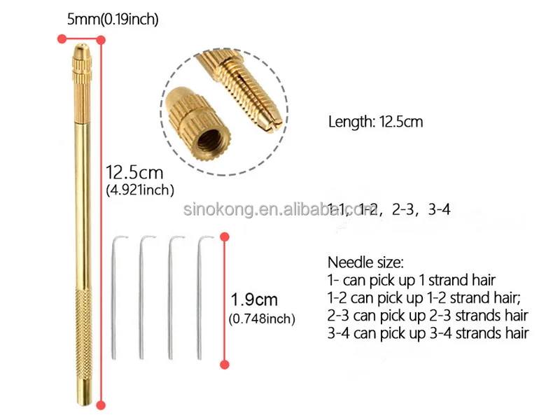 Wholesale Copper Wig Needle Ventilating Needles For Wig Making Hair ...