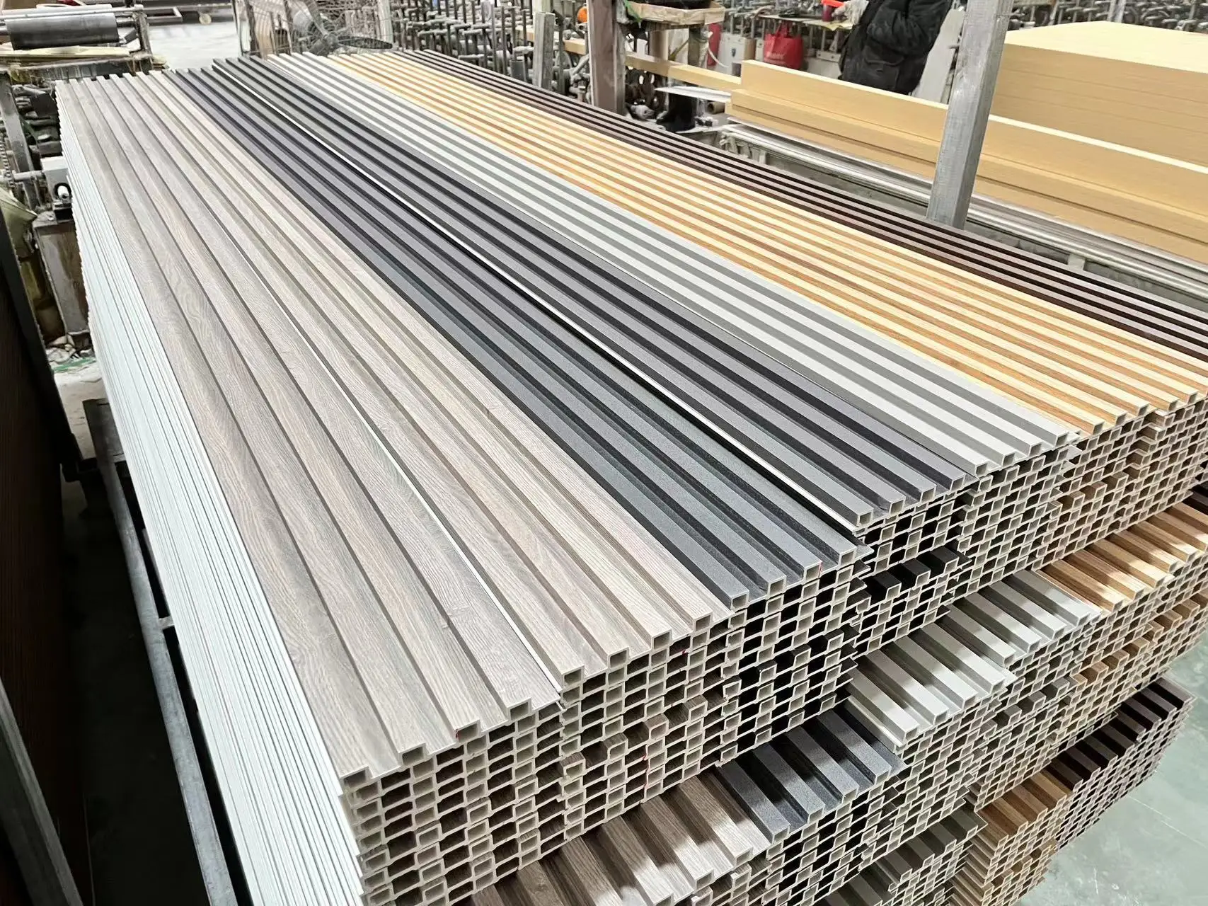 Indoor Wpc Slat Partition Wall Pvc Panels Interior Wall Wpc Louver ...