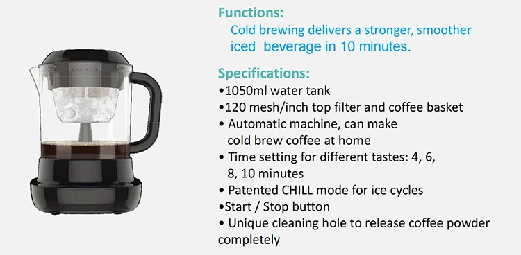 High Quality Electric Cold Brew Coffee Maker Espresso and Iced Coffee ...