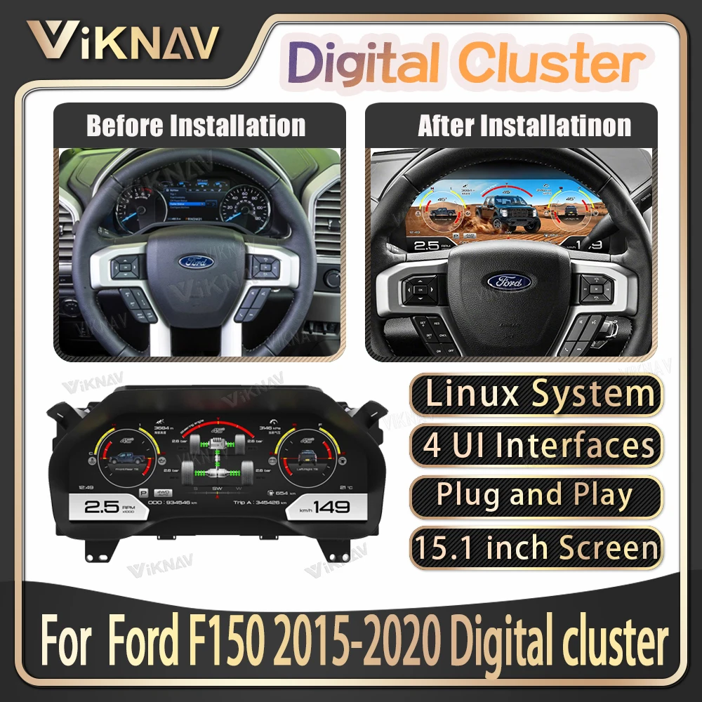 New Upgraded 15.1 Ford F150 Raptor Portable Dashboard 2015-2020 Built ...