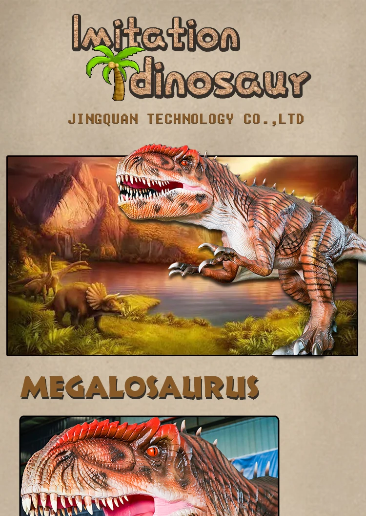 Megalosaurus Artificial Model Outdoors Walking Dinosaurs Amusement Park ...