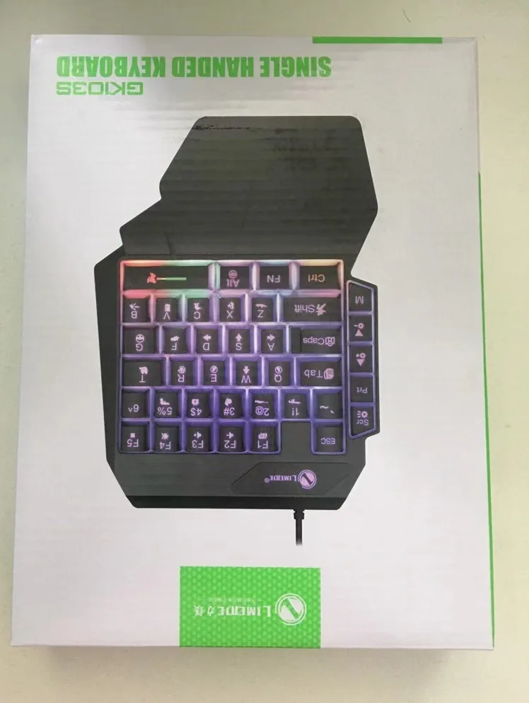 Gk103 One-handed Keyboard Mini Mobile Phone Throne With Luminous Game ...