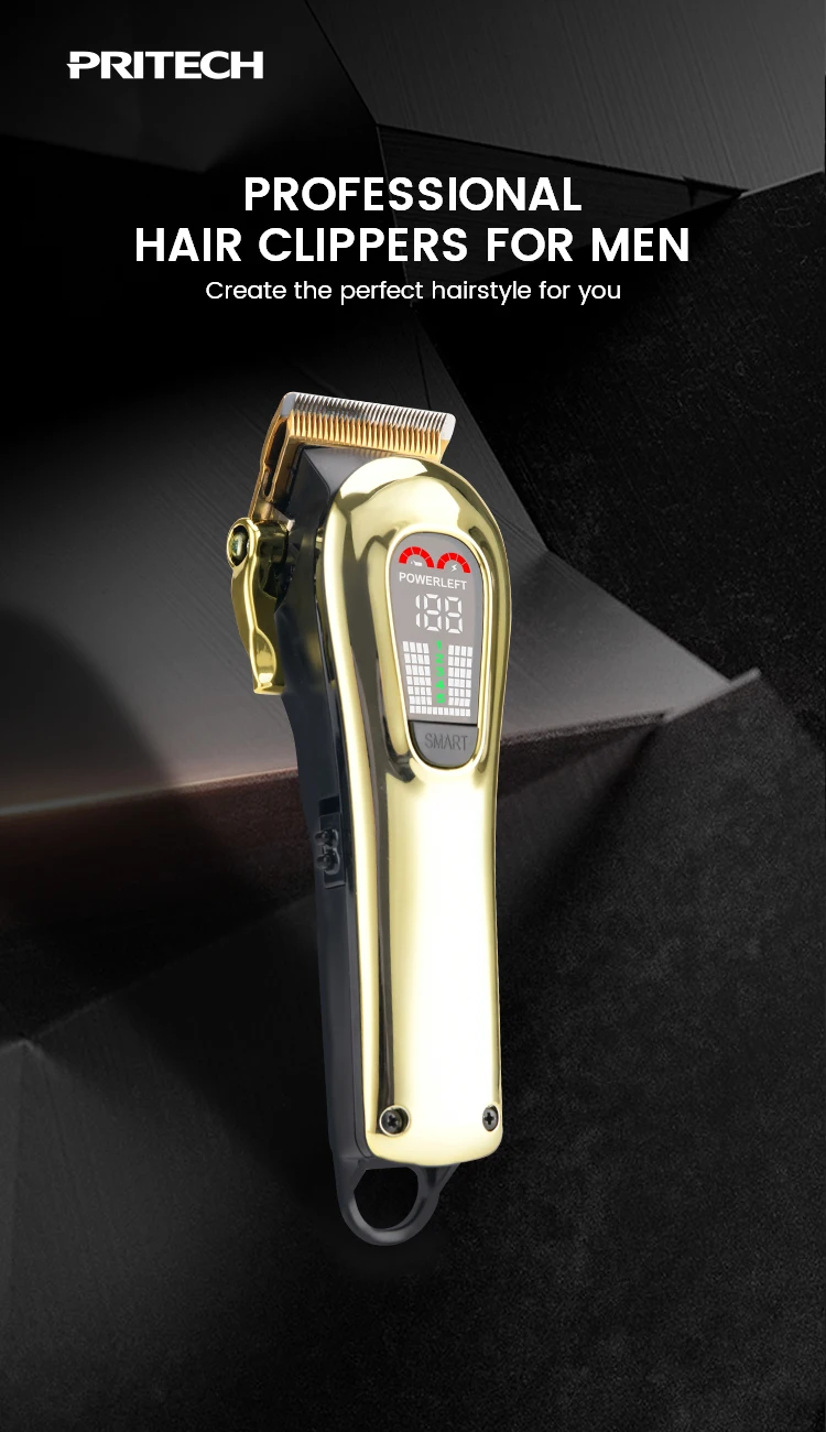 Pritech Large Battery Cordless Hair Cut Machine Professional Hair Clipper With Five Speeds - Buy ...