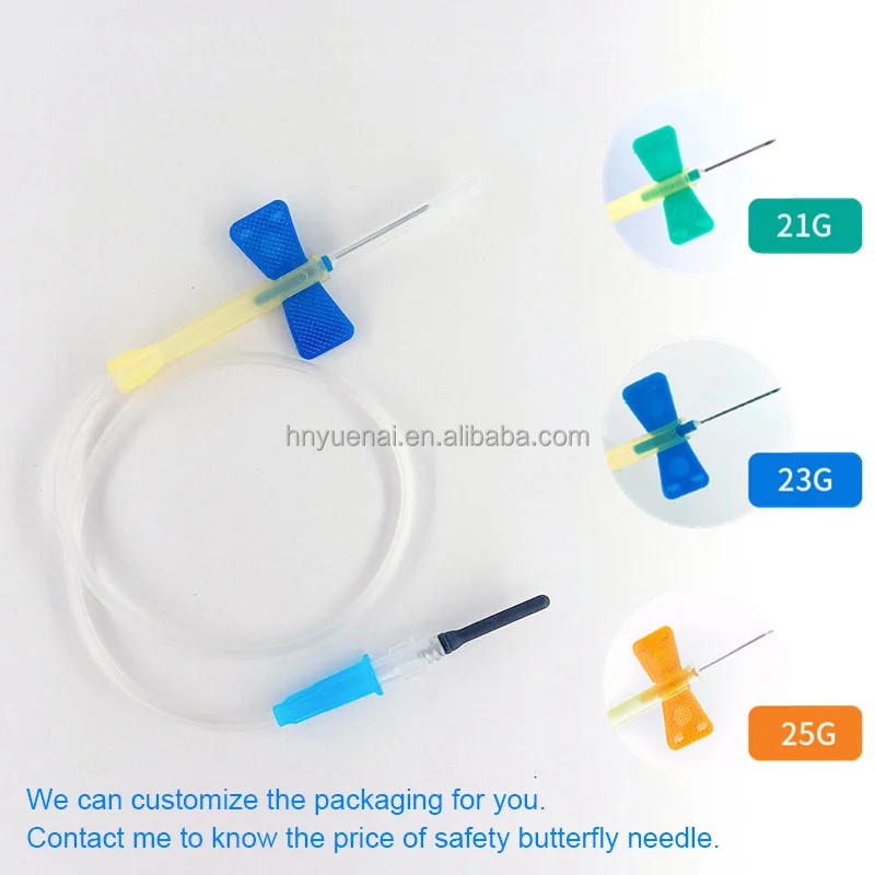 23g Vacutainer Blood Collection Butterfly Needle - Buy Angle-wing ...