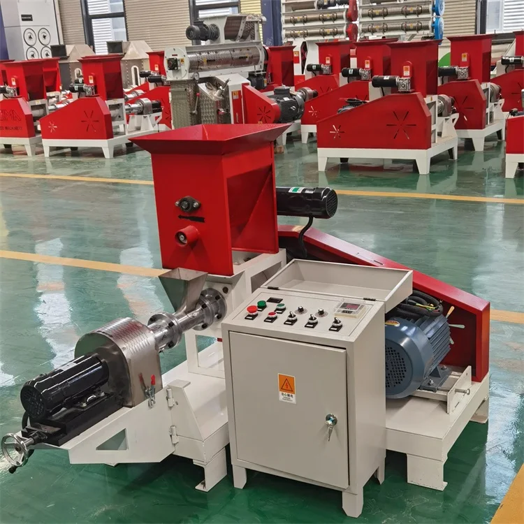 800 kg/h Small Screw Conveyor Trout Tilapia Fish Feed Extruded Feed ...