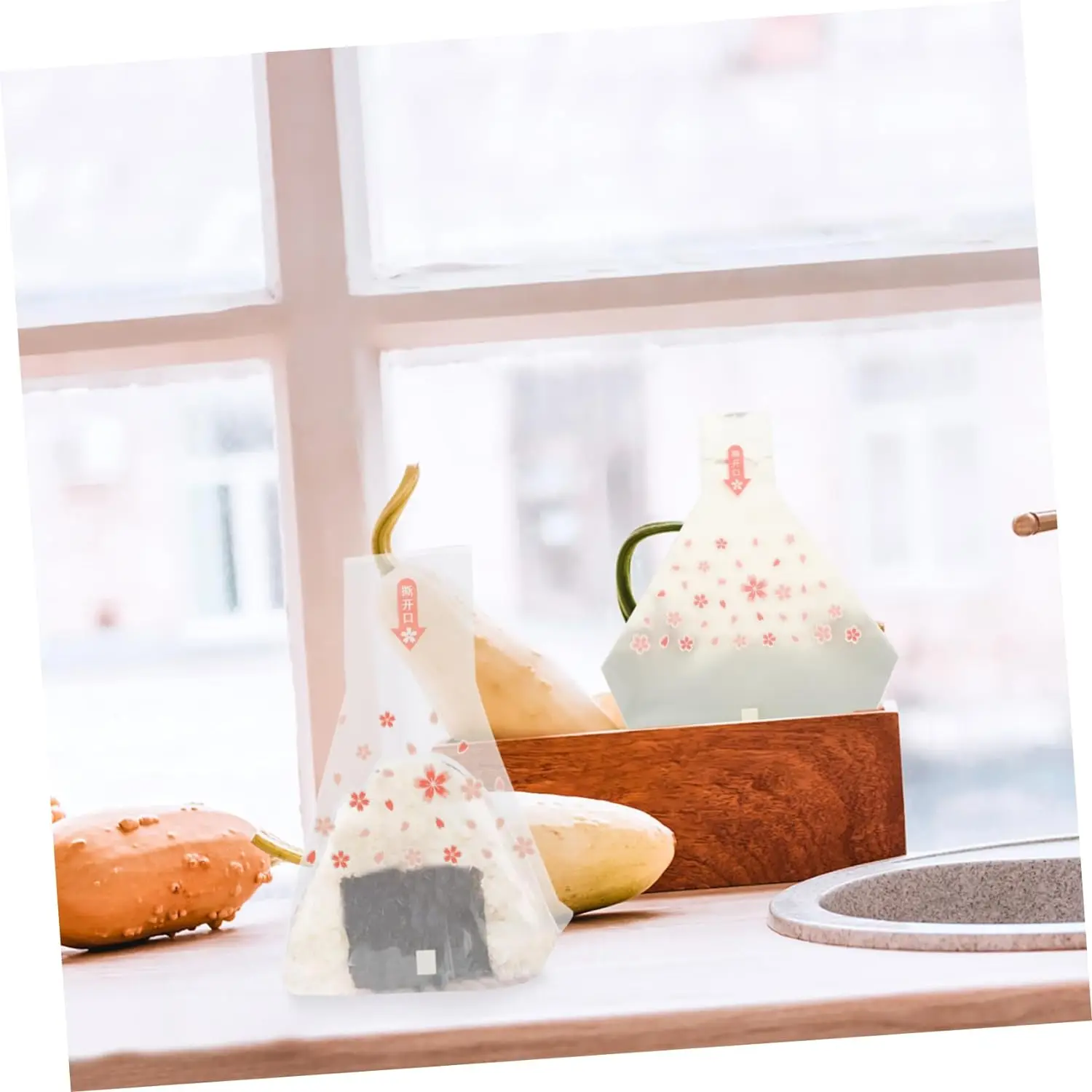 Double Layers Japanese Triangle Rice Ball Seaweed Wrappers Sushi Bento ...