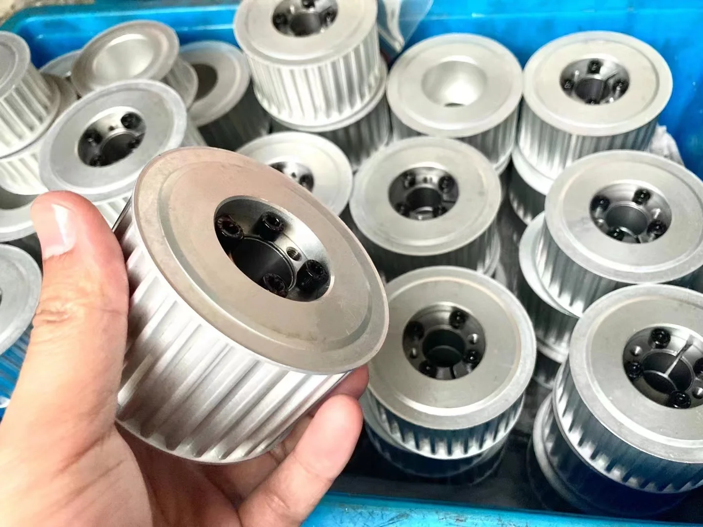 Time Belt Pulley Aluminum At5 Aluminum Pulleys Z19-at5-27bf 45 Gauge ...