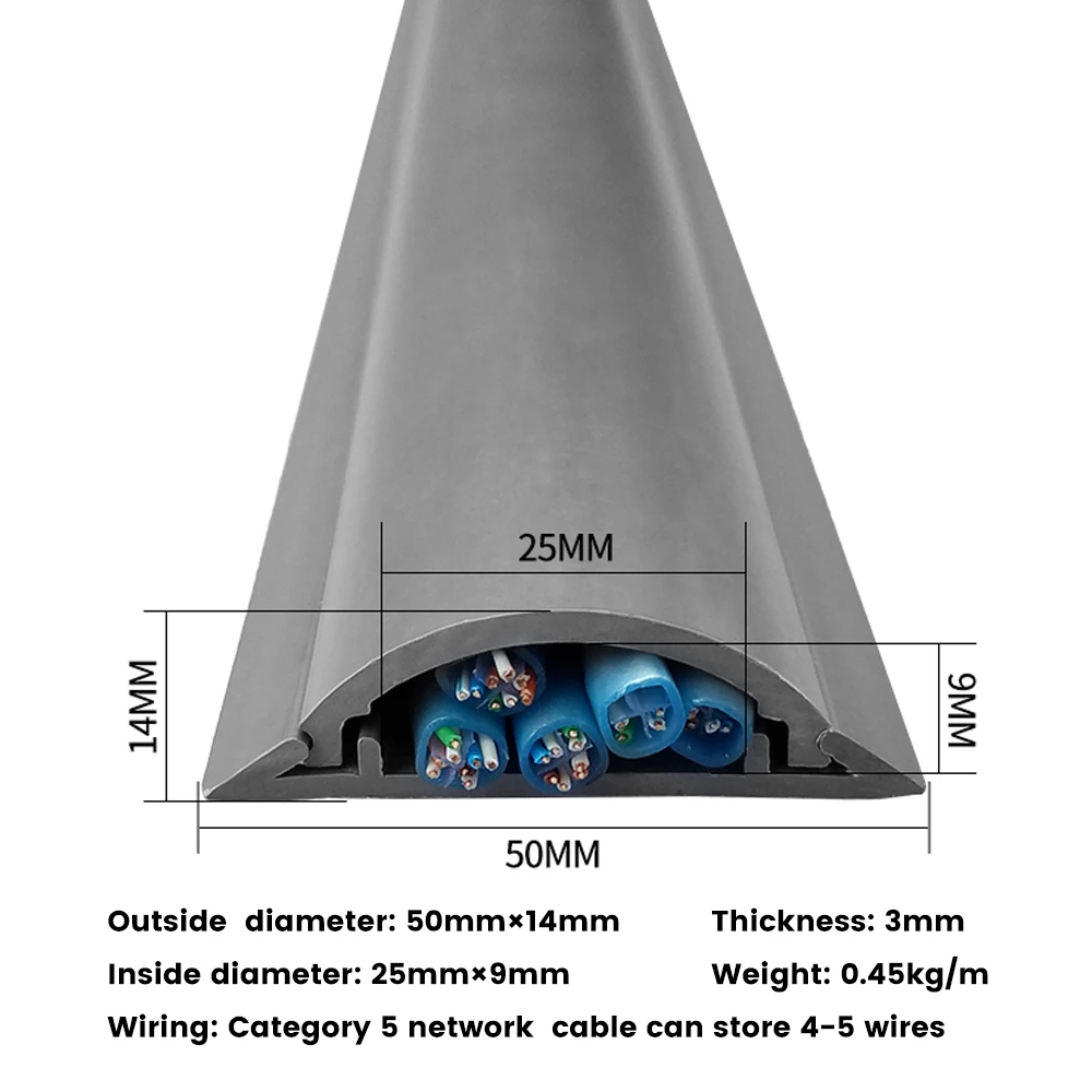Open Slot Plastic Cable Tray Arch PVC 50X14MM GREY Electrical Conduit ...