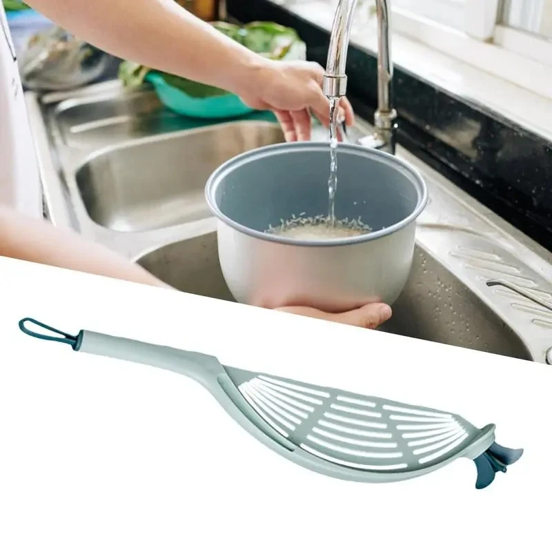 Rice Washer Sieve Plastic Colander Kitchen Drain Tool With Handles ...