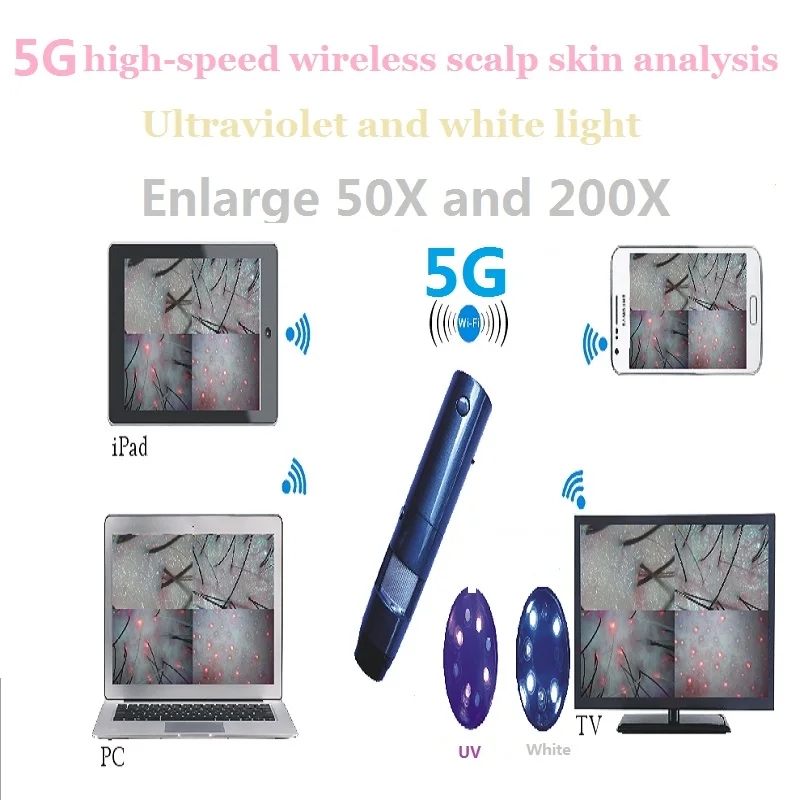 Dual Spectrum Skin and Scalp Camera UV Skin and Scalp Hair Scanner ...