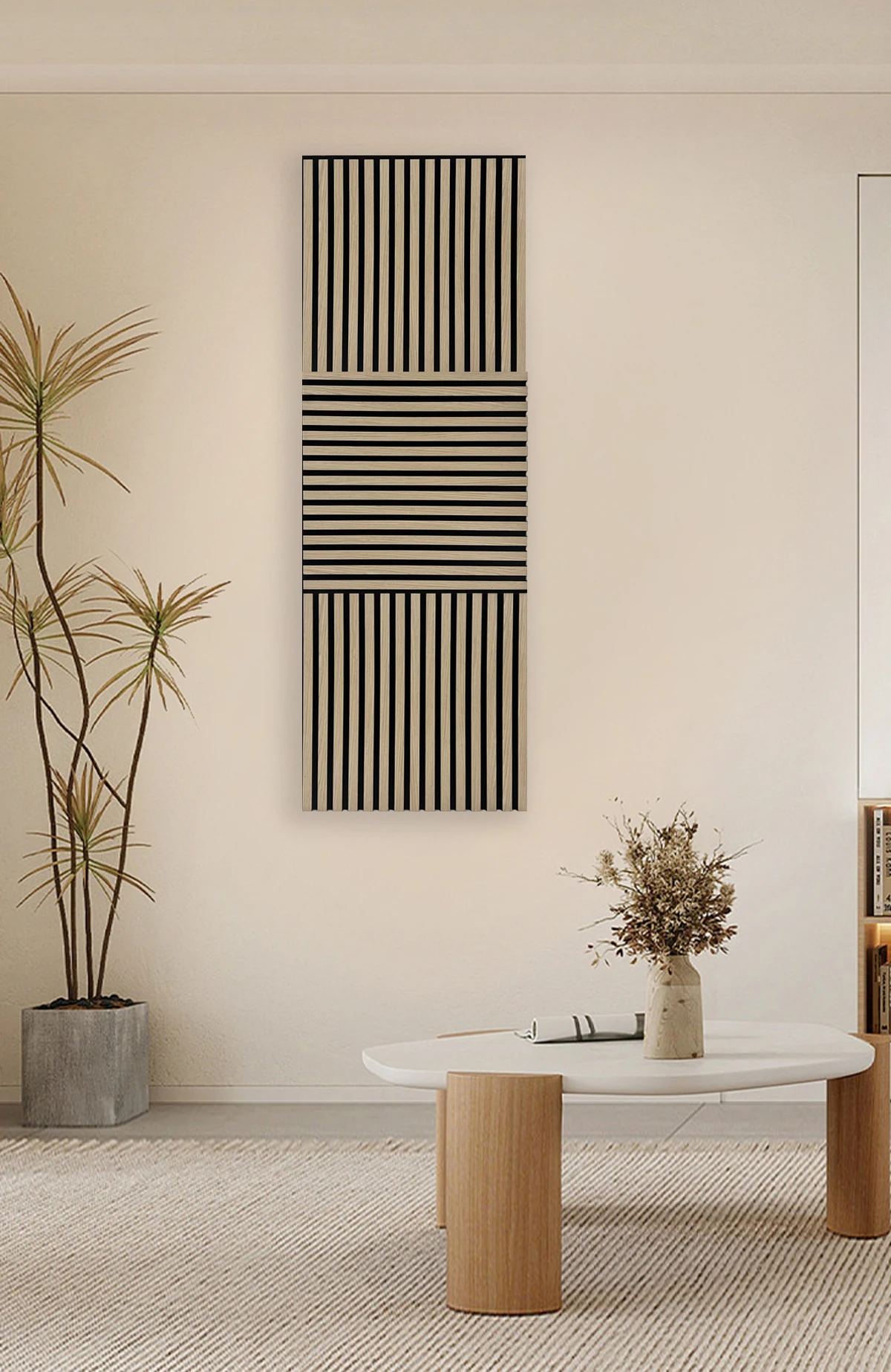 Home Interior Fluted PET Wooden Cladding Wall Design Akupanel Acoustic ...