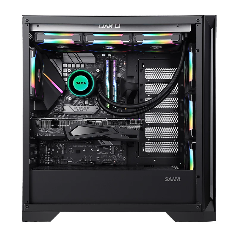 SAMA PC Case - Custom Slide Tempered Glass Chassis Gamer