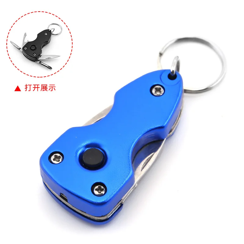 Alibaba.com: 7in1 camping multitool keychain with folding knife, LED ...
