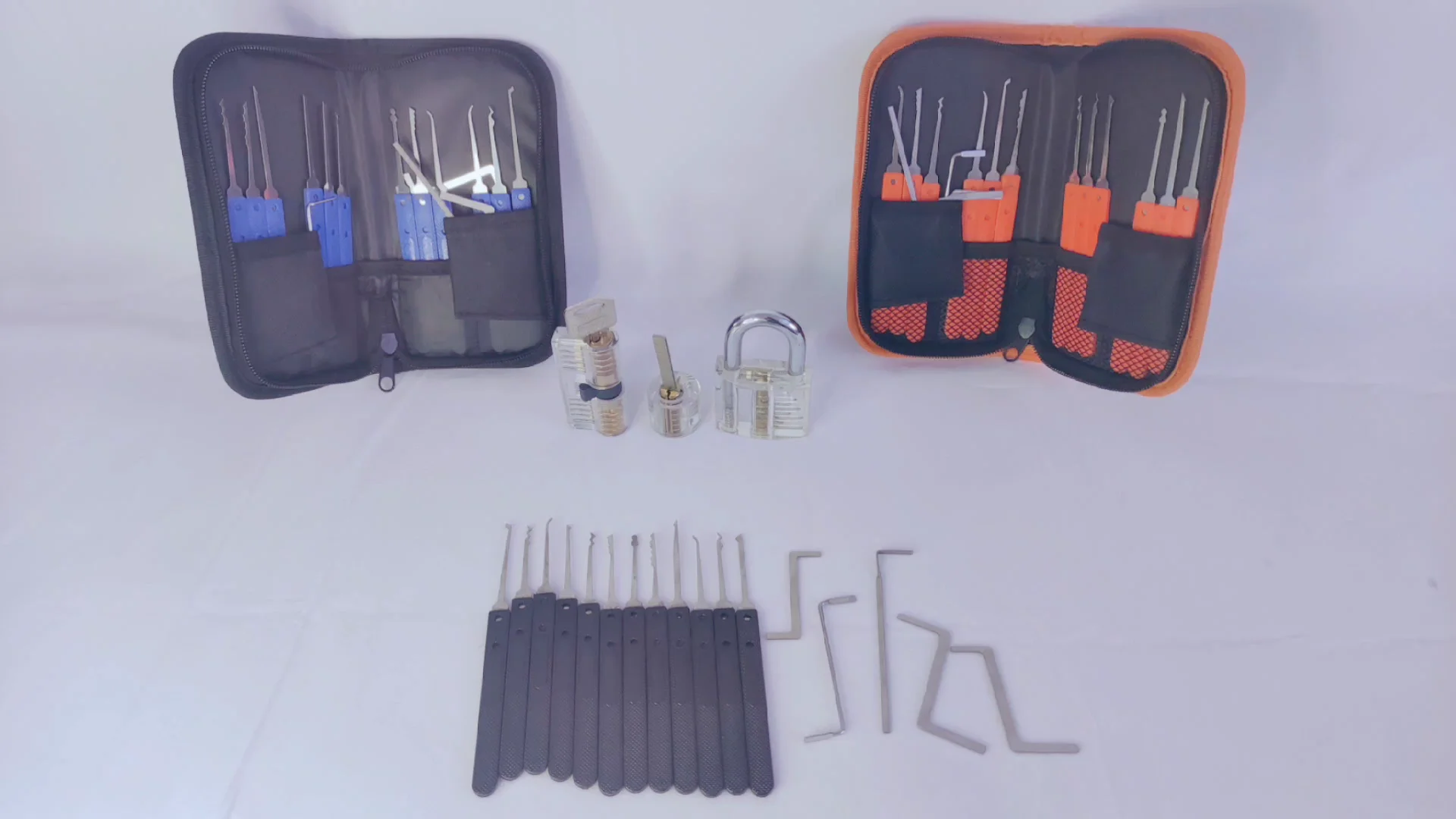 Professional Locksmith Factory Lock Pick Set Practice Lock Training Tool Kit With 3 Transparent ...