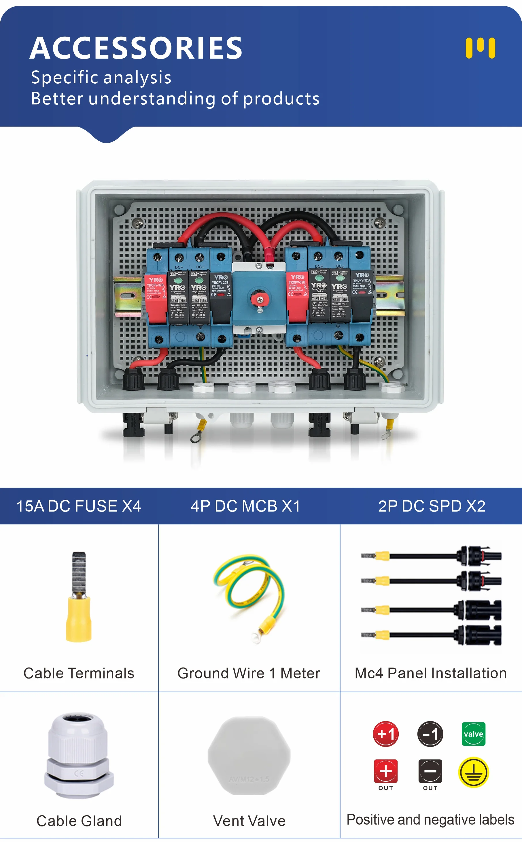 Pv Strings Dc Combiner Box 2 Input 2 Output 1000V - Safety & Efficiency