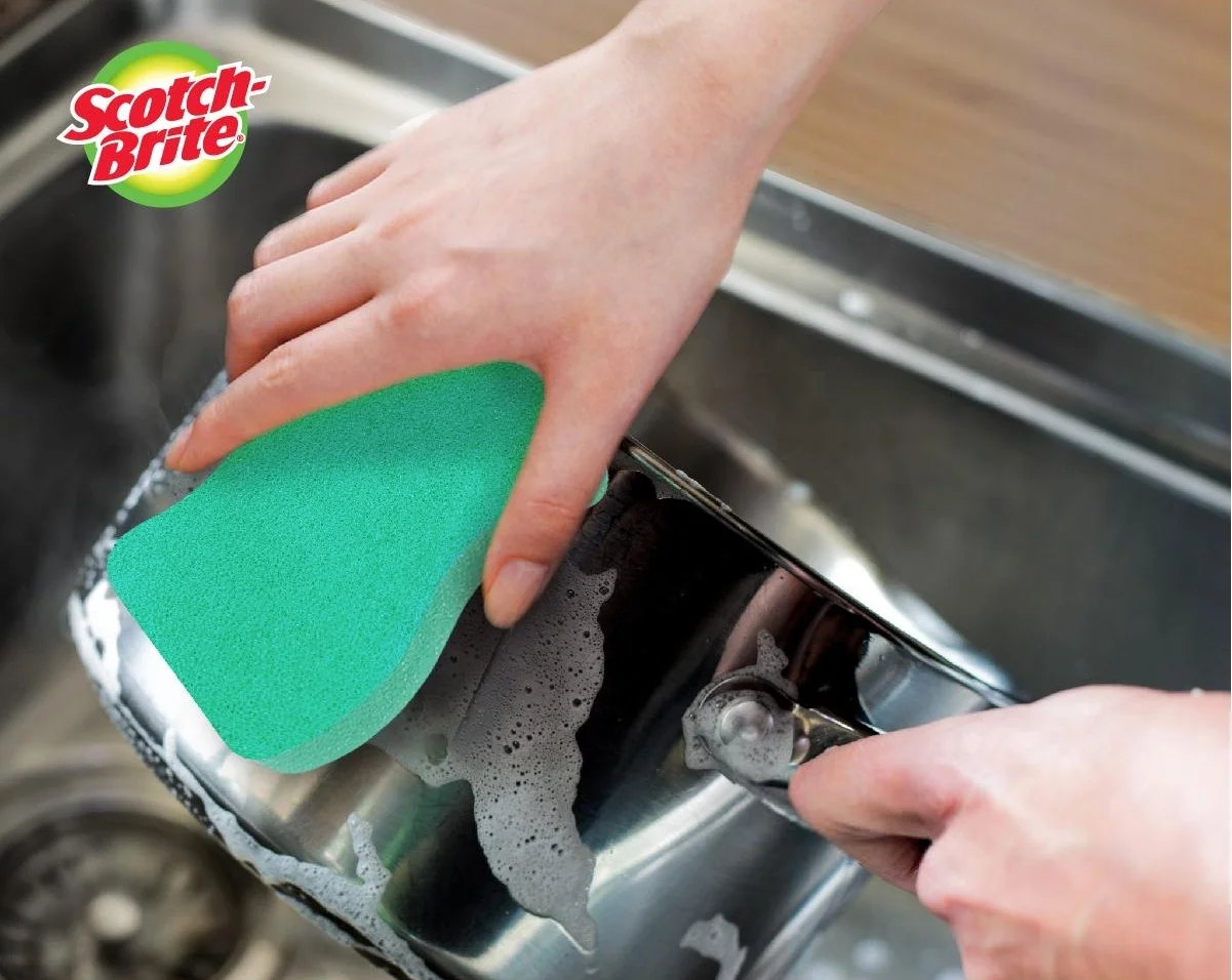 Home Super Cleaning Scourcing Pads High Density Kitchen Sponge Scrubber For Dishes Cleaning Dish ...