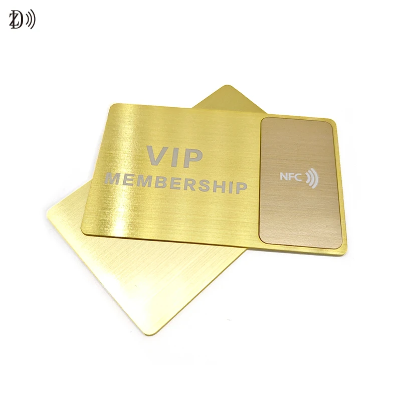 Luxury Metal Nfc Card Rfid Card Laser Printing 13.56mhz Ntag213 Gold ...