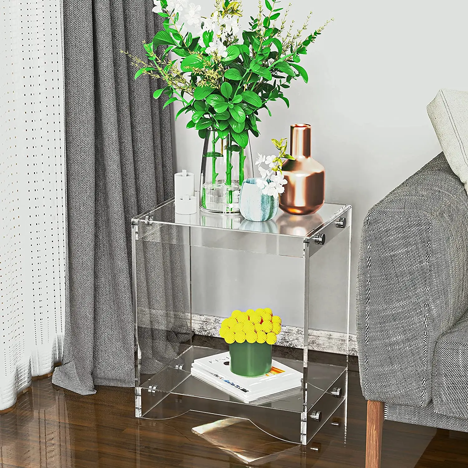 Modern Design Clear Acrylic Home Decor Display Nightstand/decorative ...