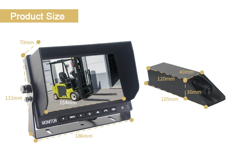 HD Forklift IR Laser Camera System Fork Magnetic Mounted Forklift ...