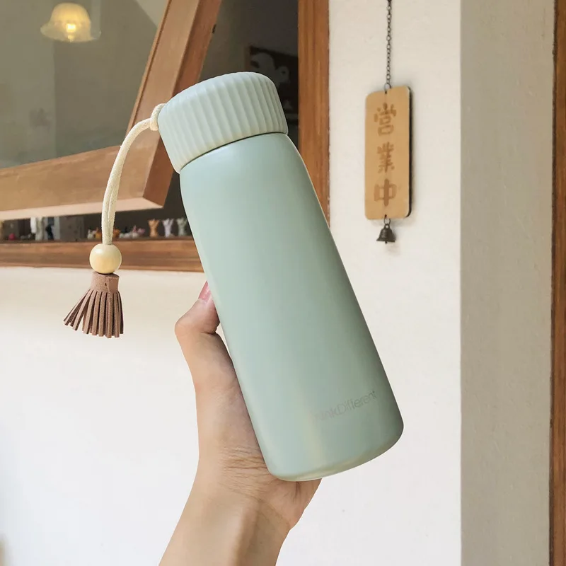 Ins New Custom 400ml Girls Portable Double Wall Vacuum Flask Stainless Steel Insulated Reusable ...