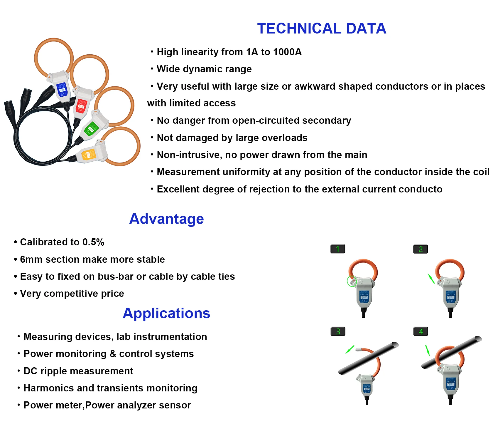 Flexible Green Energy Ac Detection Uninterrupted Measurement Current ...