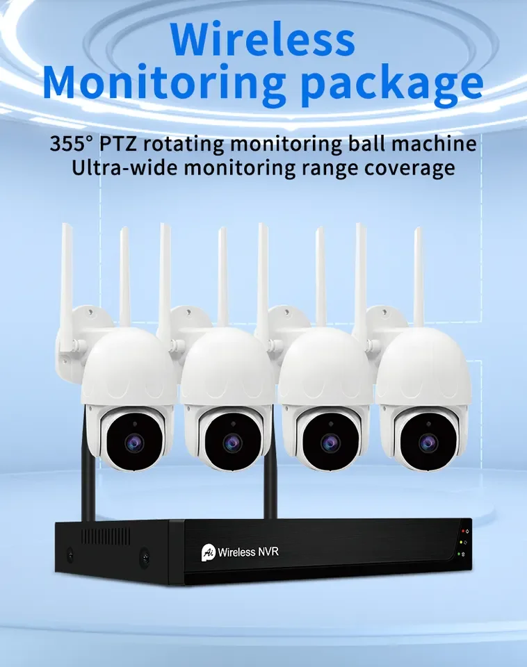 1080p Ptz Camera Kit Video Surveillance Wireless Wifi Camera System ...