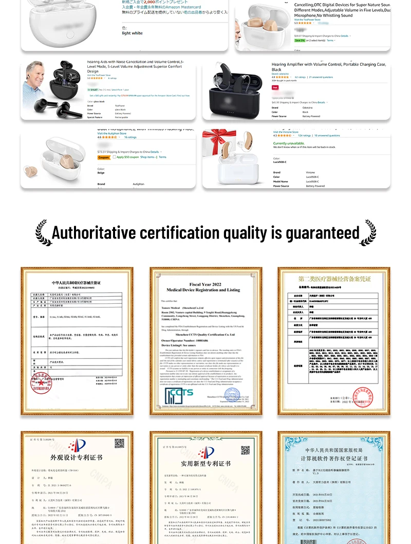 Odm Custom Wholesale High Quality Rechargeable Hearing Aids