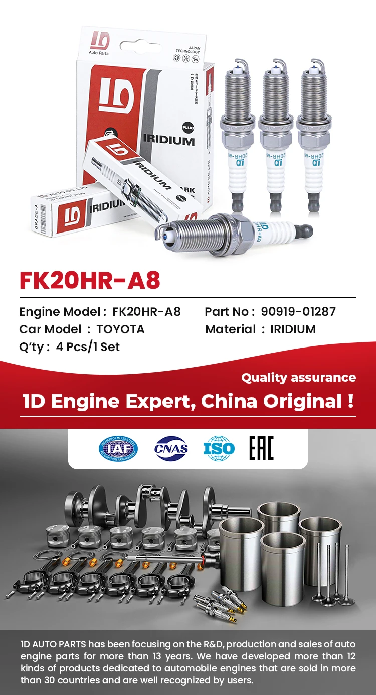 1d Original Quality Engine Systems Iridium Spark Plug Fk20hr-a8 90919 ...