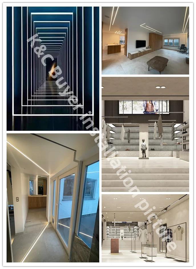 U Shape Recess Surface Mounted Alu Housing Channel Pc Pmma Diffused Led ...