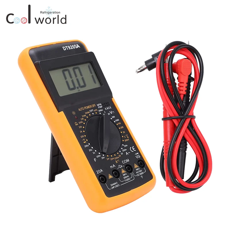 High Accuracy Dt9205a Electronic Digital Multimeter Automatic Digital Multimeter With Lcd ...
