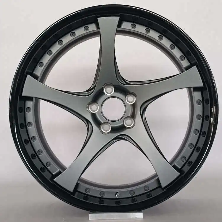 5 Lugs 2 Piece Wheels Forged Ultra Light Weight Rims Concave Rim 5x112 ...