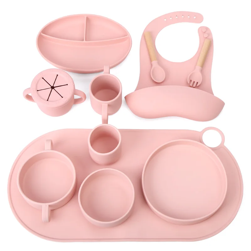 Kids Toddlers Weaning Eating Set - Eco-Friendly Silicone