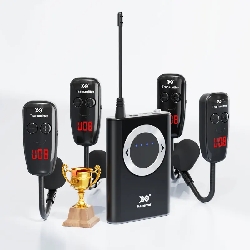 Professional 4person microphone Uhf Wireless Headset Headworn ...