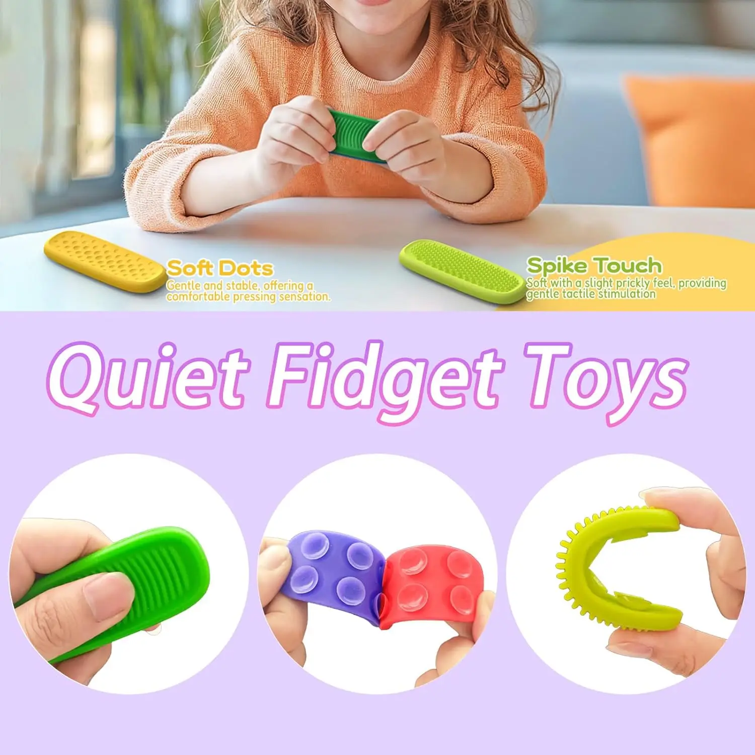 Fidget Toys Sensory Strips for Kids With Autism Adhd Quiet Suction ...