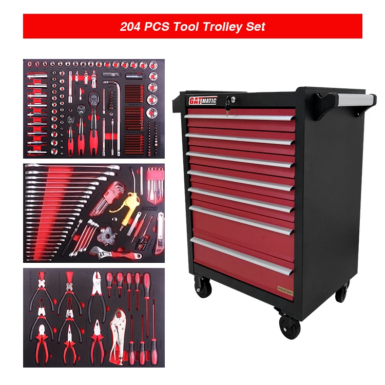 Professional 7 Drawers Tools Box Cabinet Drawer Roller Storage Gabinet ...
