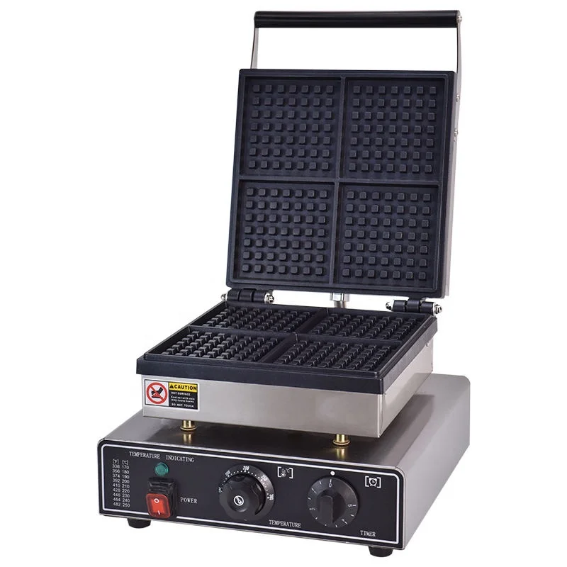 Nonstick Industrial Waffle Maker Square Electric Waffle Maker Machine ...
