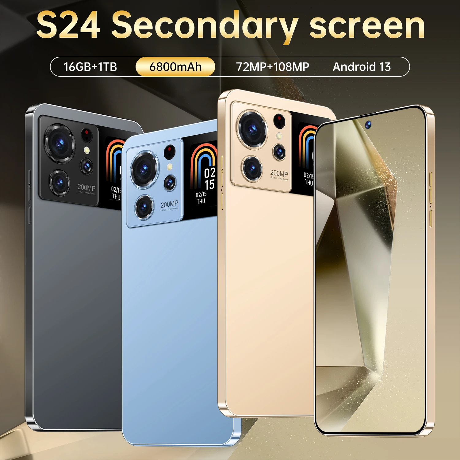 New Design Original Custom S24 Ultra Unlocked Cell Phone Big Screen 5G ...