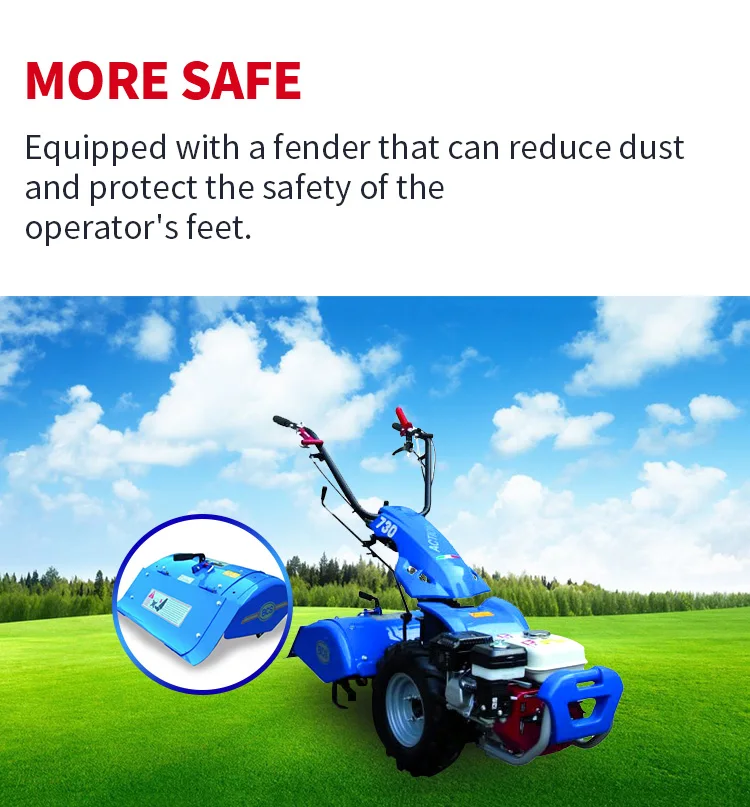 BCS Hand Tractor Cultivator Rototiller - Diesel Powered Mini Tiller for ...