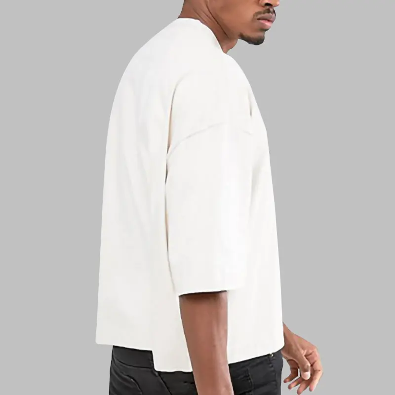 Shop High Quality Plain Custom Cropped T-Shirt Boxy 100% Cotton