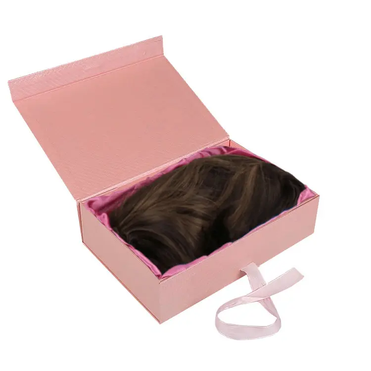 Cheap Personalized Custom Satin Wig Boxes Custom Logo Hair Wig Box With ...