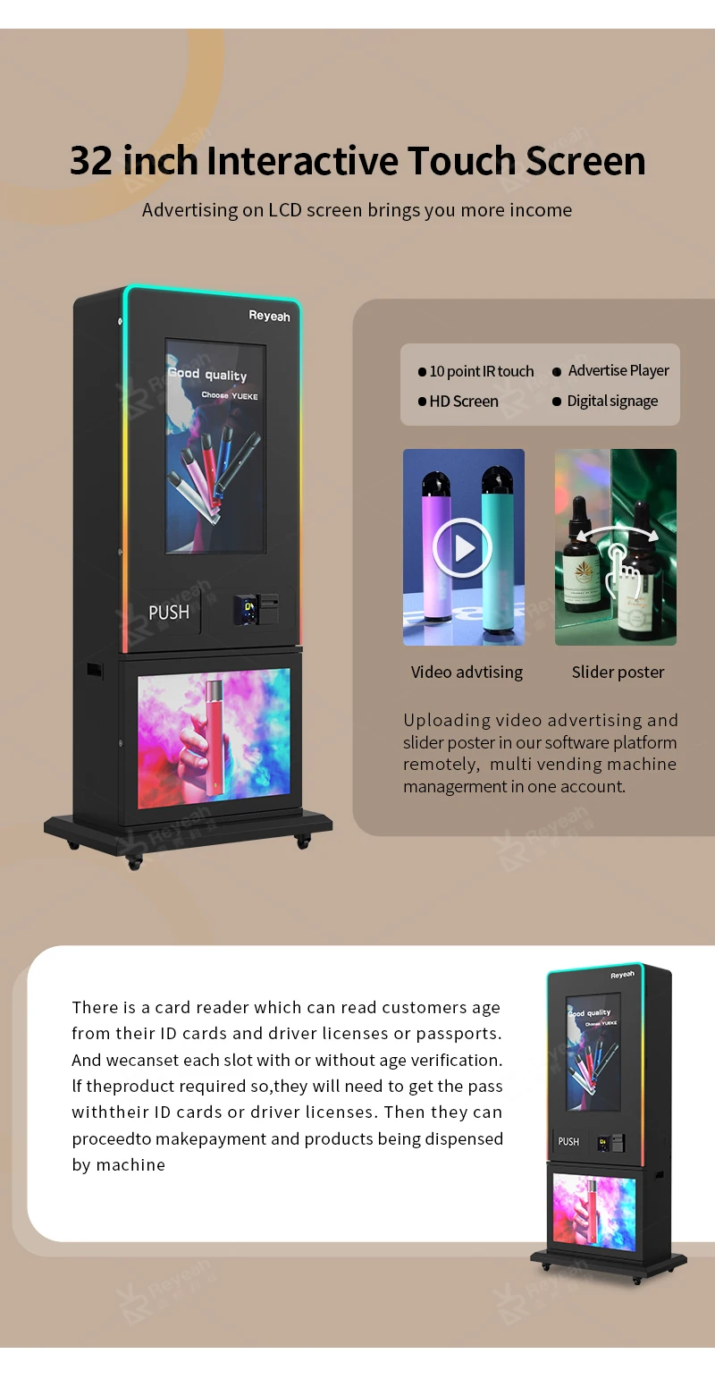 Automat Touchscreen Custom Design Indoor Business Self Service ...