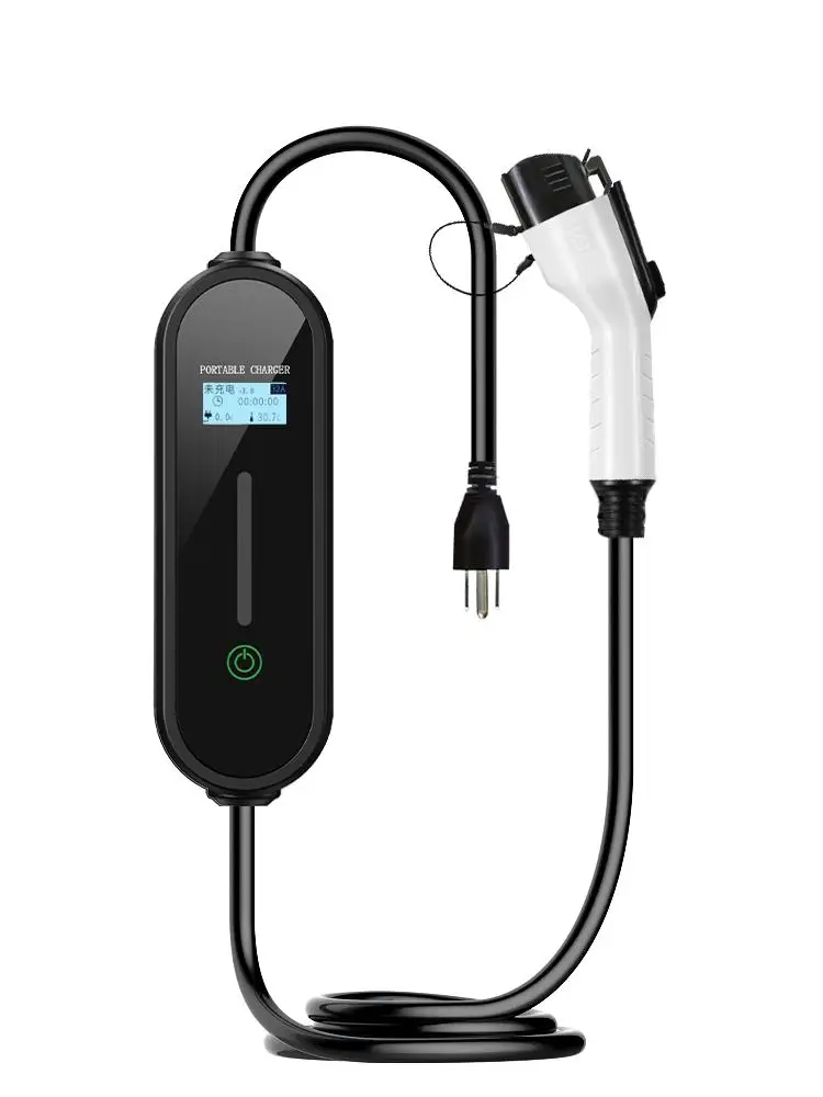 Level 2 Portable Ev Charger 16 Amp Electric Car Charger Nema 6-20 Plug ...
