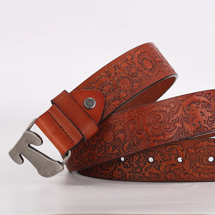 Rotating 3D Western Cowboy Vintage Man Designers Buckle