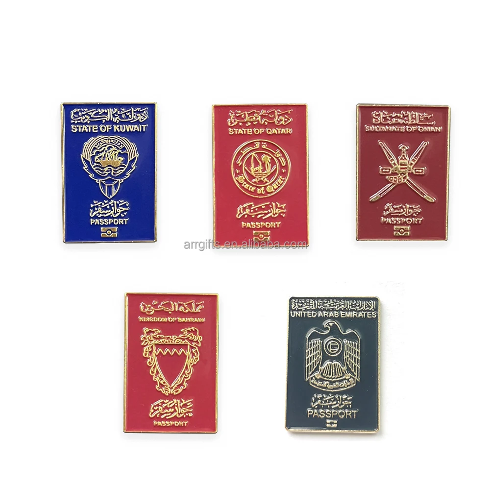 Wholesale Oman Passport Brooch Badge Soft Enamel Phone Accessory Metal ...