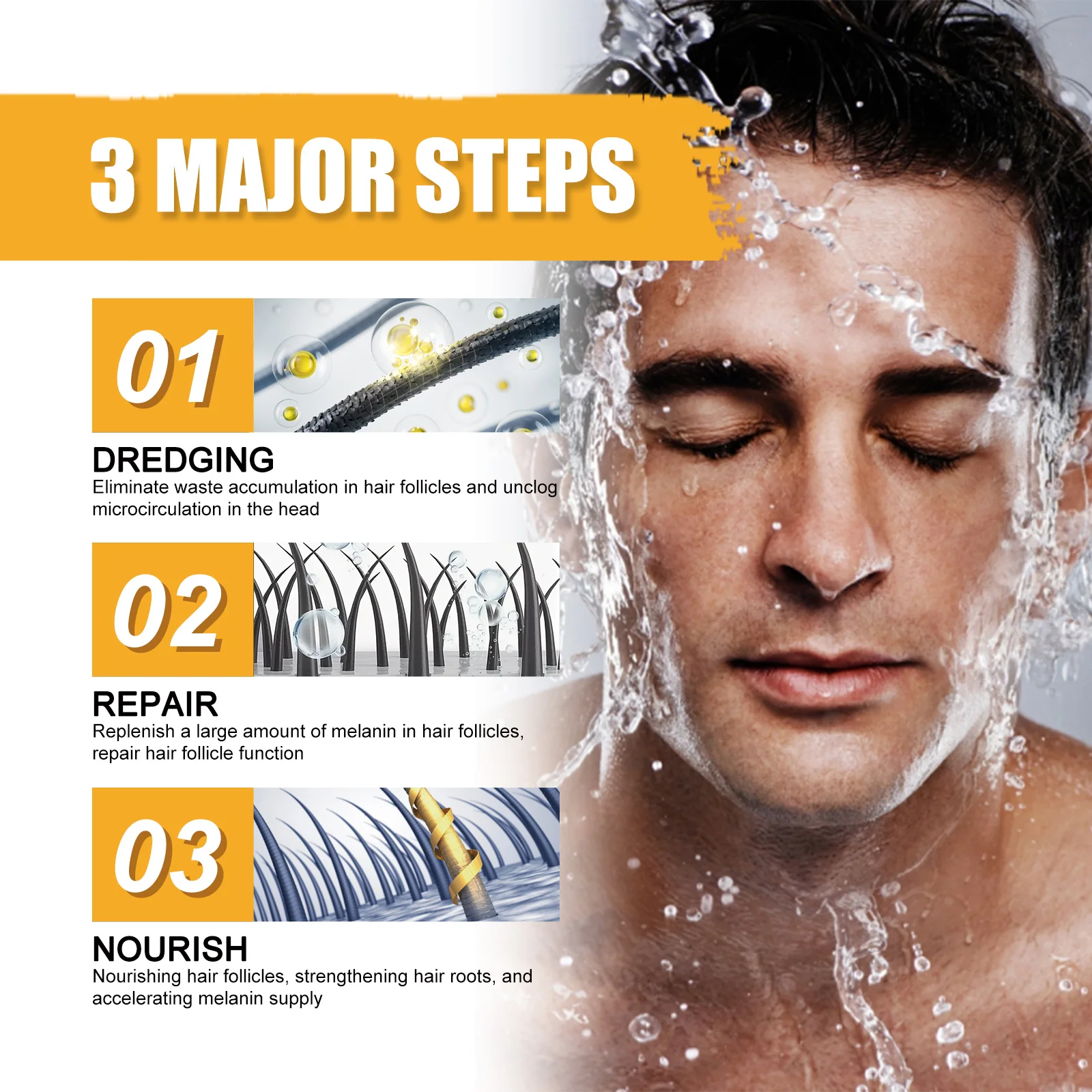 EAST MOON Anti-Dandruff Shampoo Soap for Grey Hair - Nourishing Solid ...