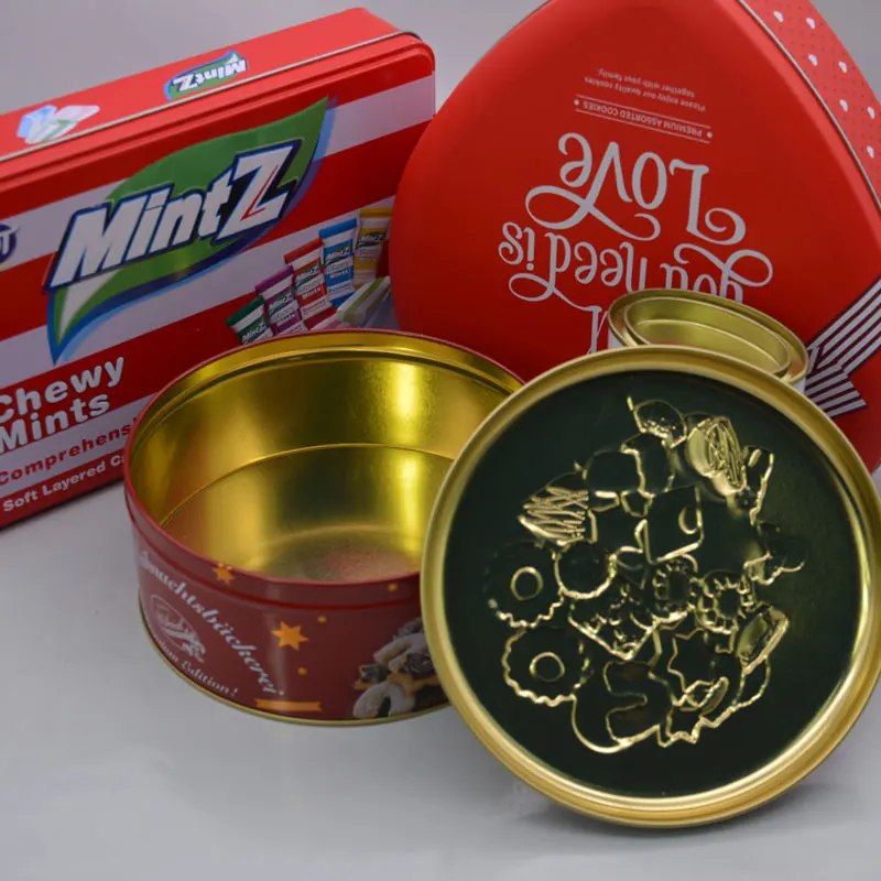 Custom Box Tin Metal Rectangular Chocolate Tinplate Box Heart Shaped ...