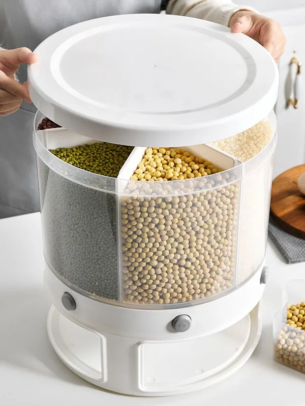 High Quality Large Dispenser Rice Dispenser 6-grid Rice Bucket Whole ...