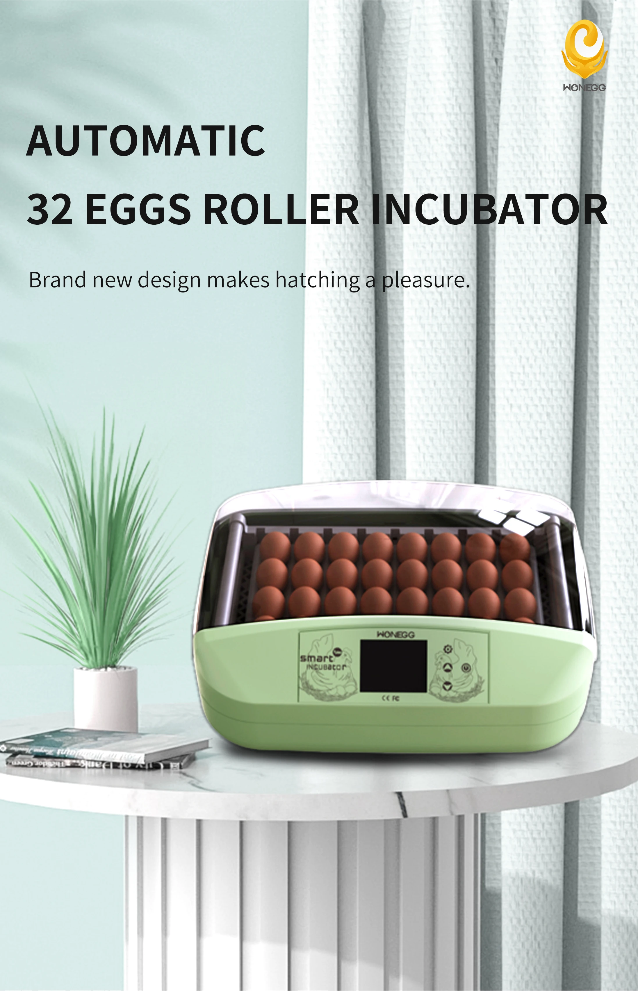 Hhd Wonegg Fully Automatic Chicken Incubator And Egg Large Hatching ...