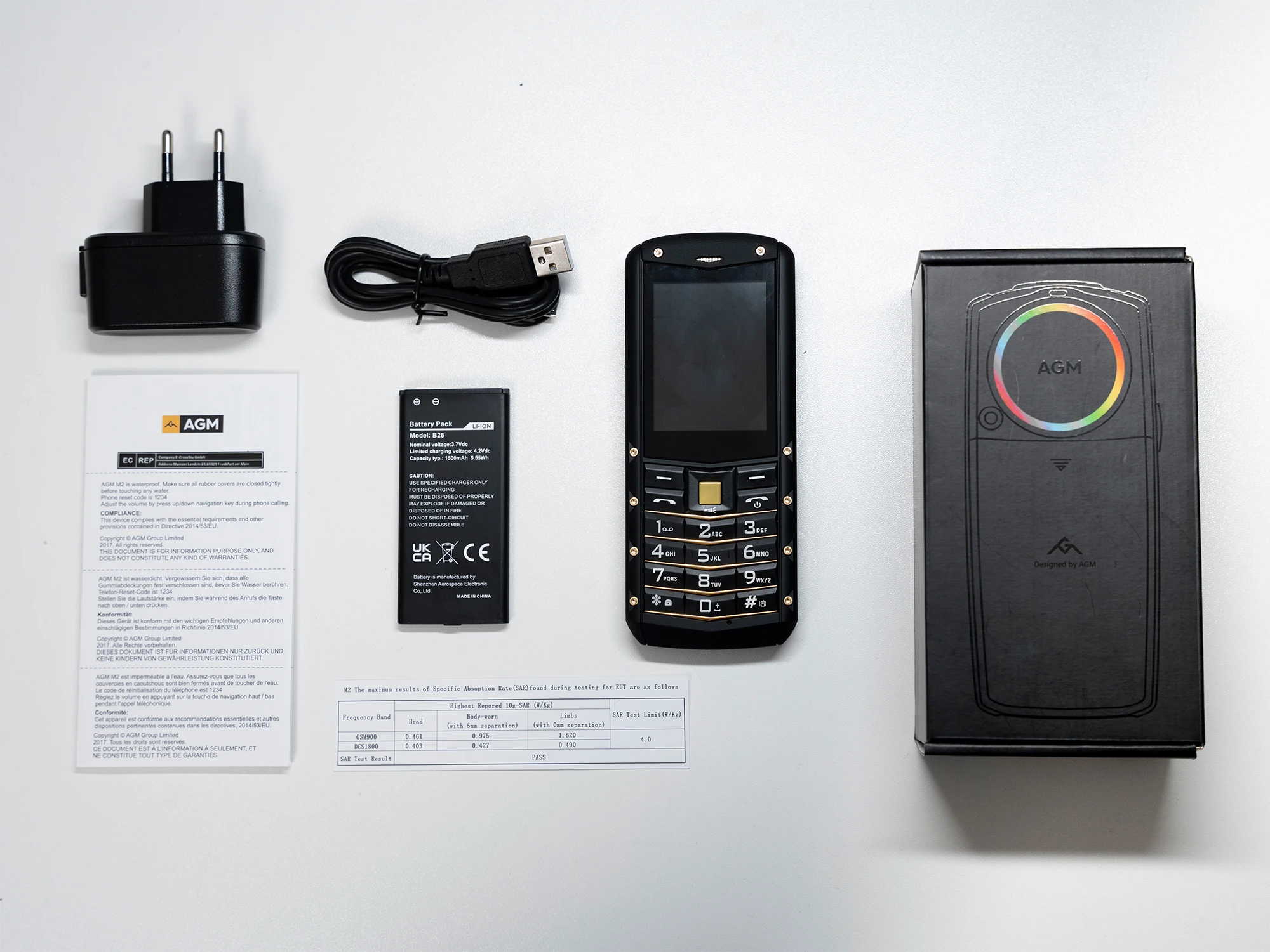 Agm M9 2g Waterproof Rugged Feature Cell Phone 2.4inch Powerful Torch ...